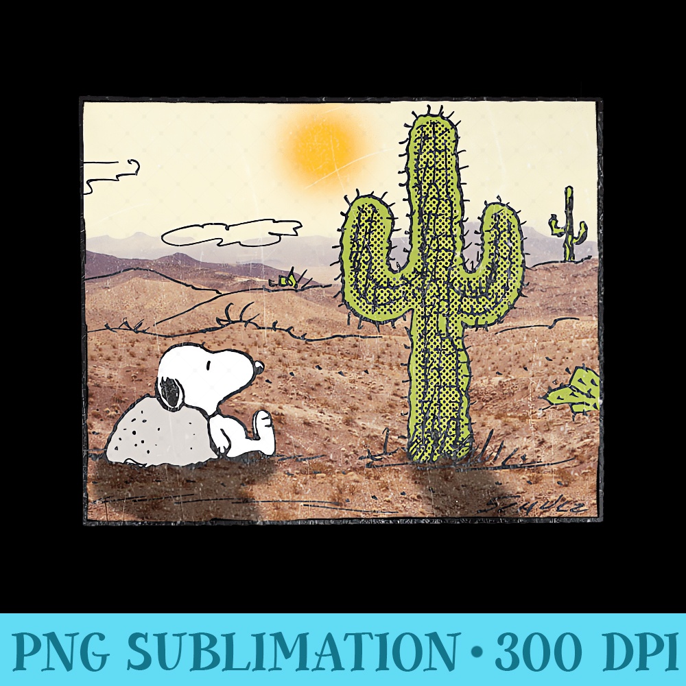 Peanuts Snoopy Cactus In The Desert Premium - High Resolutio | Inspire ...