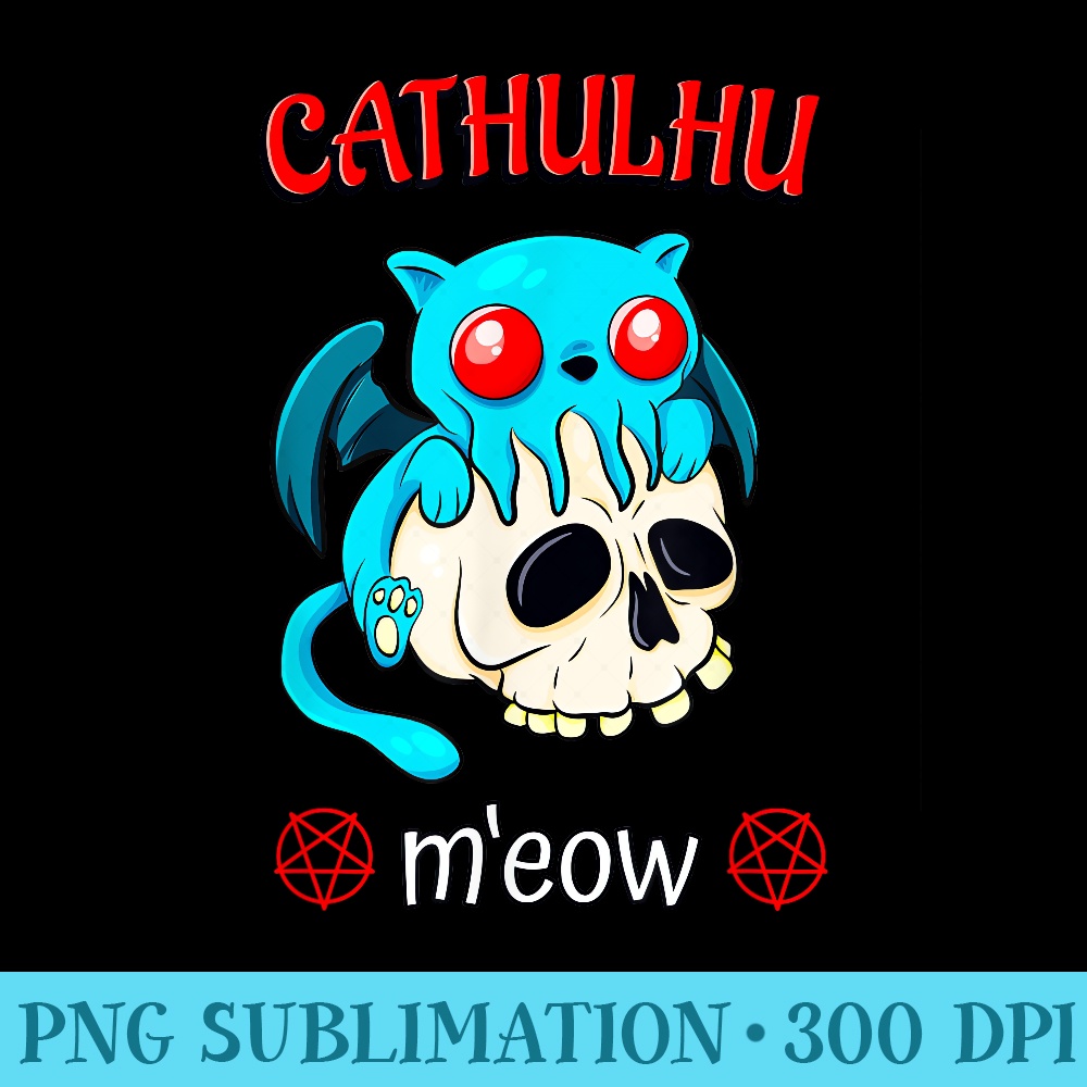 Cthulhu Cat Funny Horror Kawaii Cathulhu Meow - Exclusive PN | Inspire ...