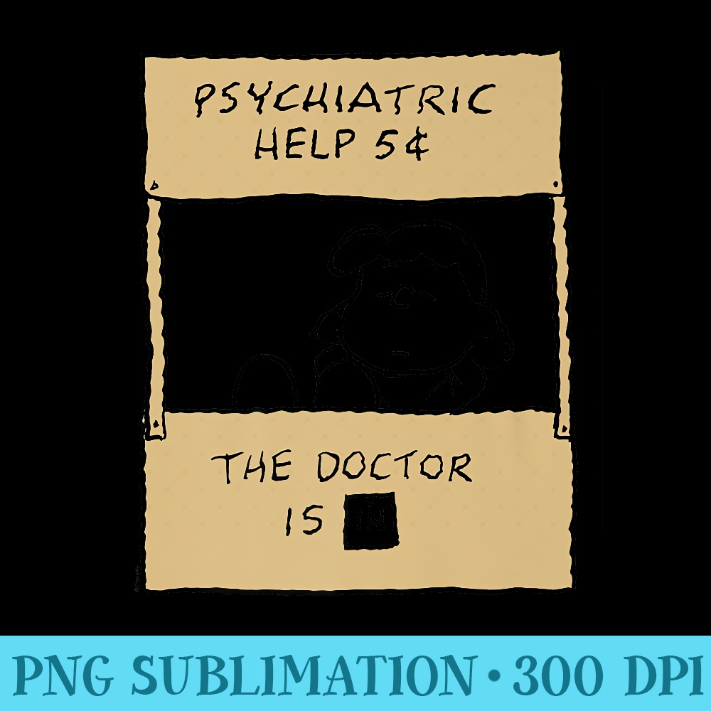 Peanuts - Lucy Doctor Is In Premium - Printable PNG Images | Inspire Uplift