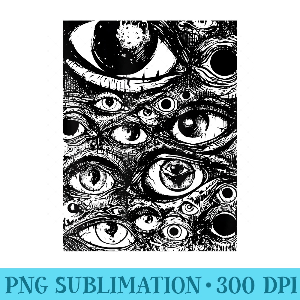 Weirdcore Grunge Eyeballs Gothic Occult Pastel Goth Horror - | Inspire ...