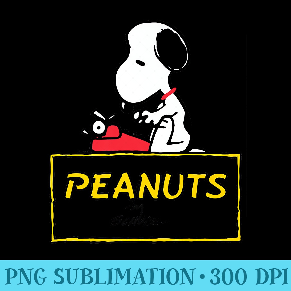 Peanuts - Snoopy Typing Logo Premium - PNG Art Files | Inspire Uplift