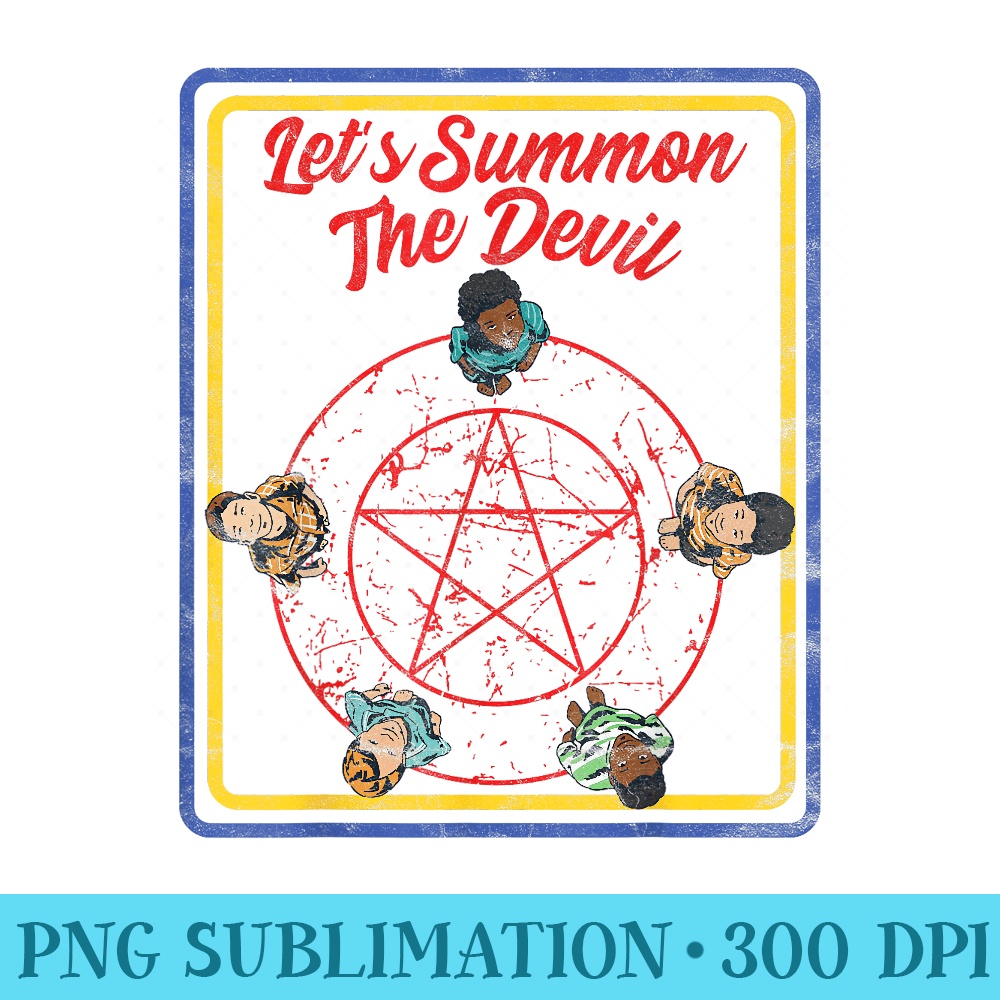 Vintage Horror, Lets Summon The Devil - Mug Sublimation PNG | Inspire ...