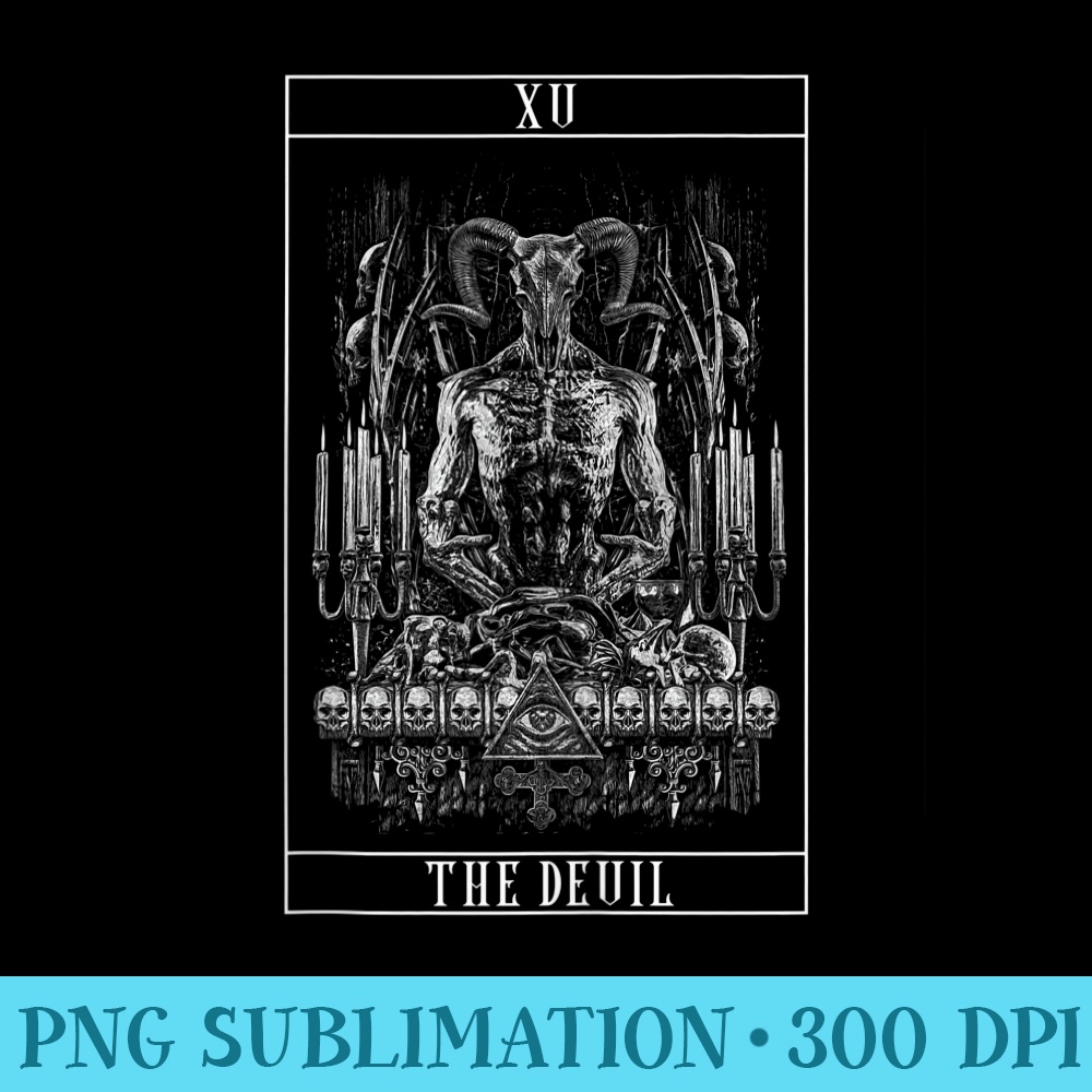 Tarot Card The Devil Baphomet Altar Occult Piece Horror - Hi | Inspire ...
