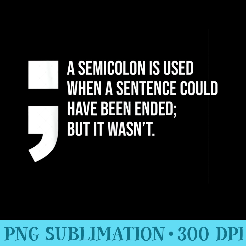 Mental Health Awareness Semicolon Supporter - PNG Download C - Inspire ...