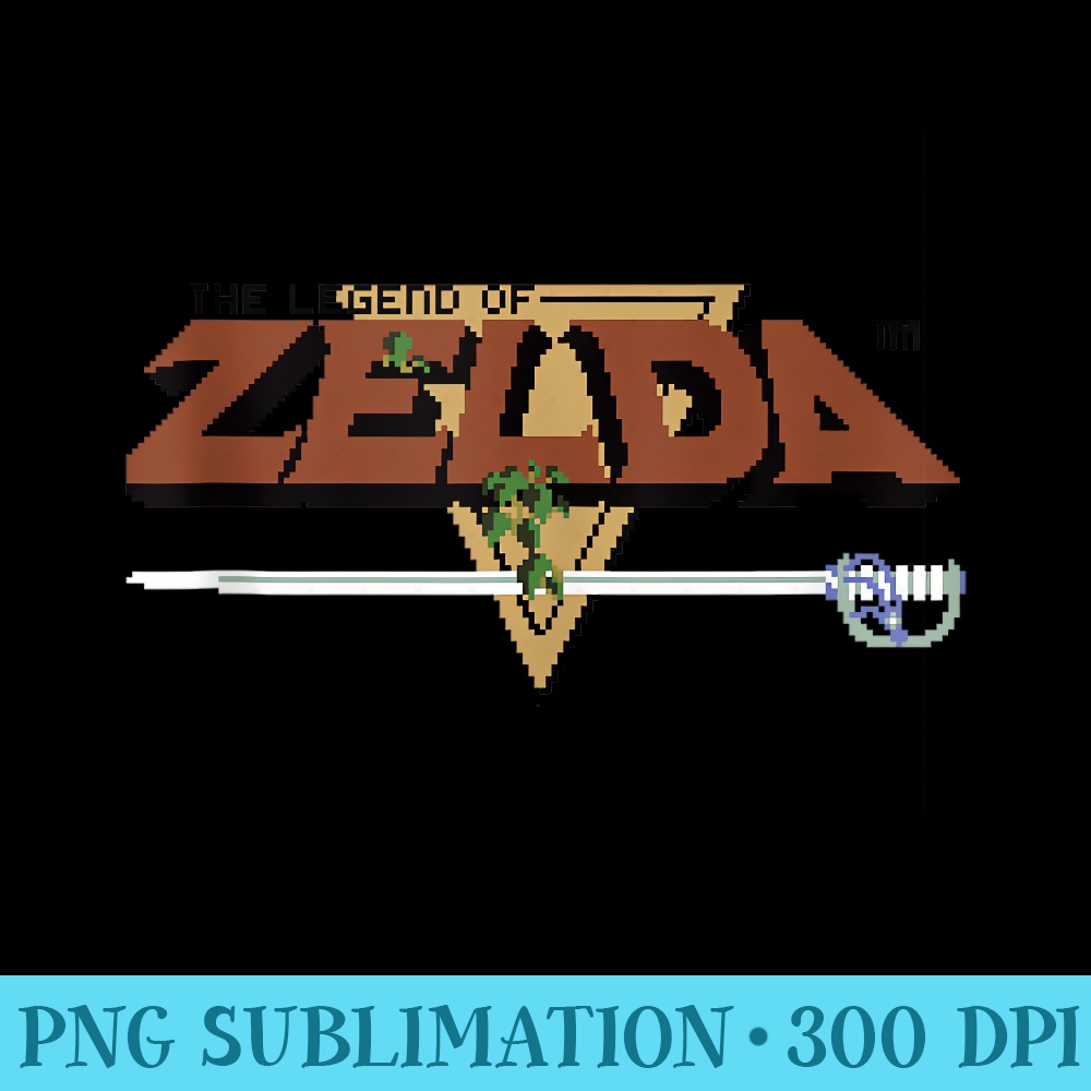Nintendo Zelda Classic NES 8-Bit Title Screen Logo - PNG Dow | Inspire ...