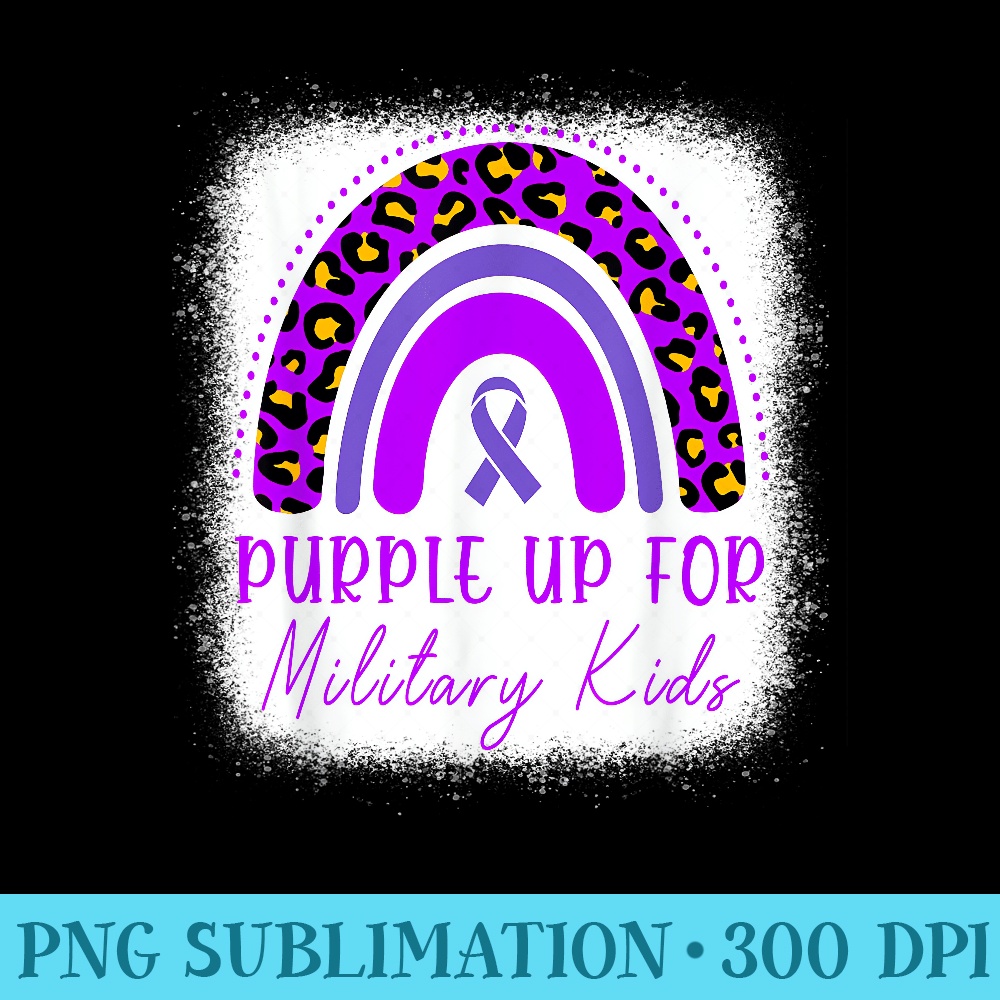 Purple Up for Military Child Month Bleached Rainbow - Free P | Inspire ...