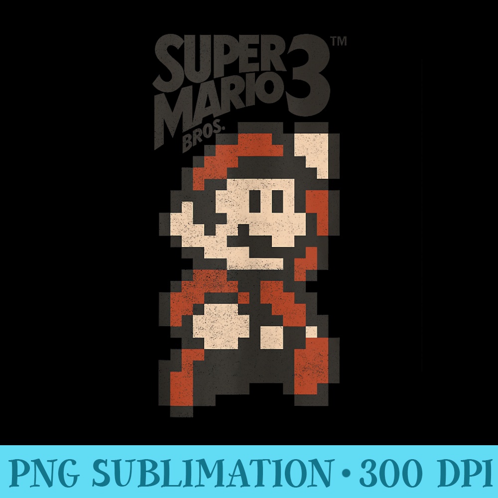 Super Mario Bros 3 Pixel Mario Retro Jump - PNG Clipart Down | Inspire ...