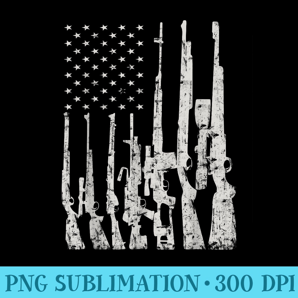 Big American Flag With Machine Guns T Gun Flag - PNG Downloa | Inspire ...