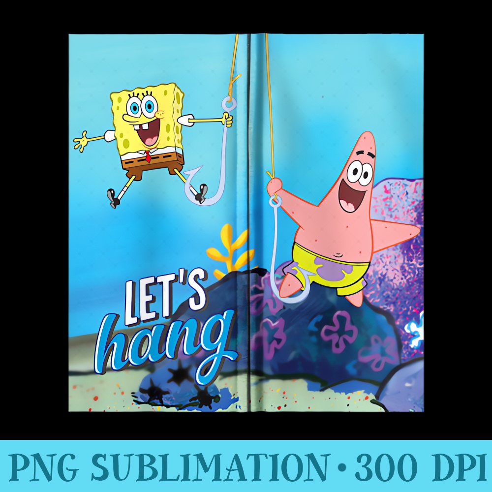 SpongeBob SquarePants Lets Hang Playing With Hooks Poster - | Inspire ...