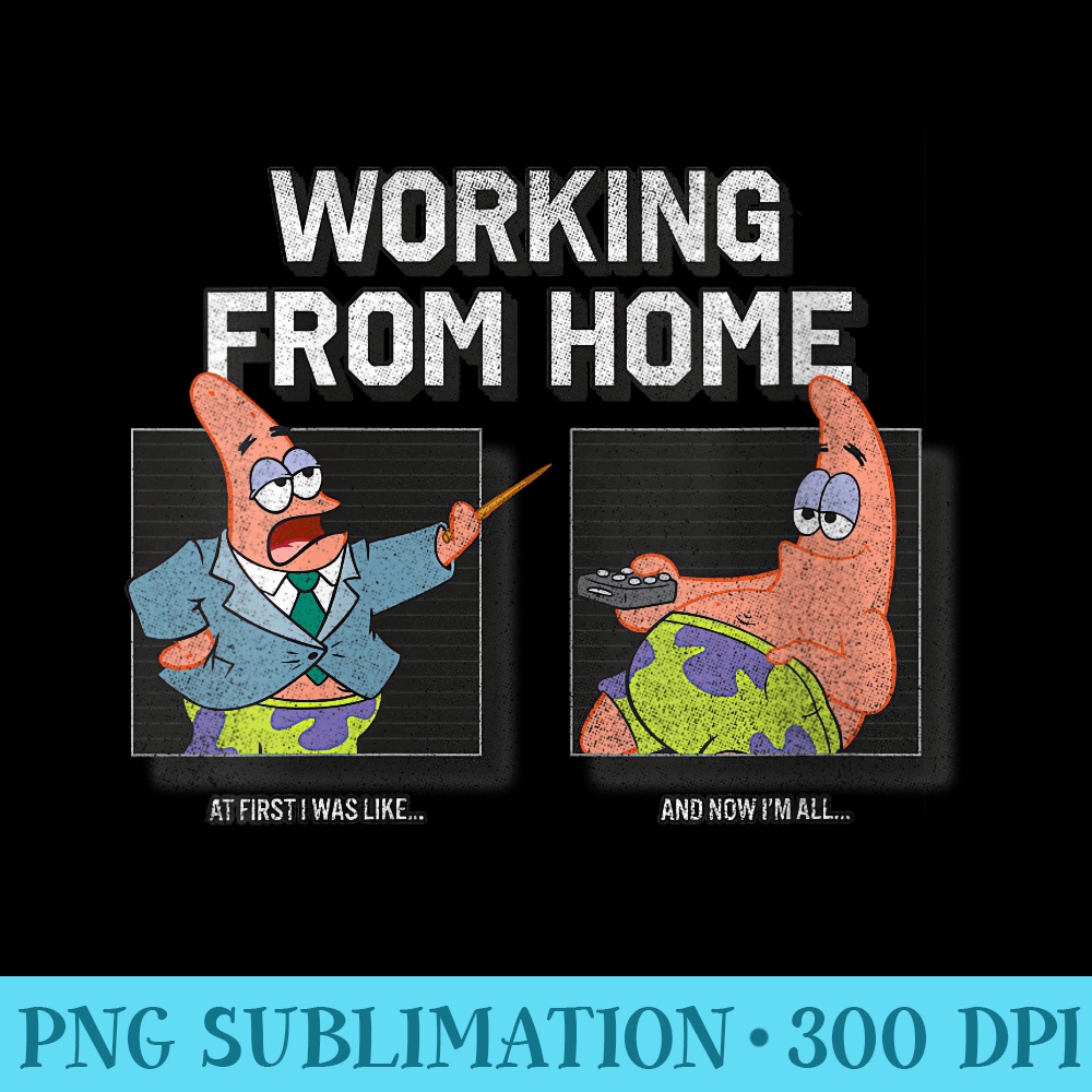 SpongeBob SquarePants Patrick Working From Home Then Now - P | Inspire ...