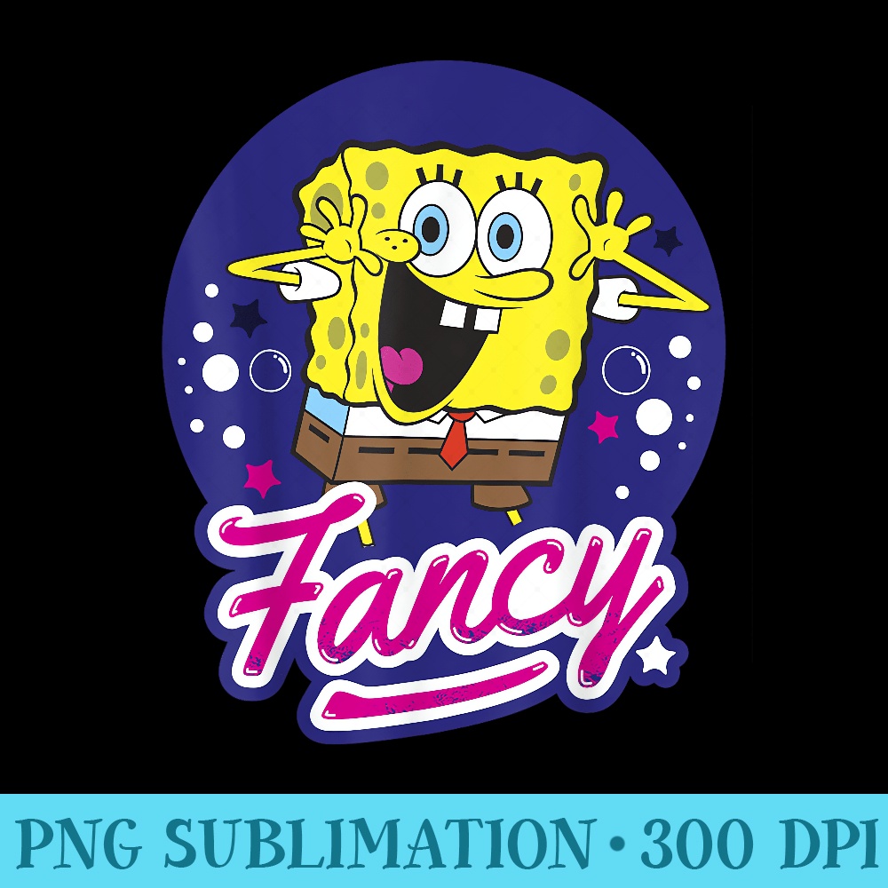 SpongeBob SquarePants Fancy Cursive Bubble Portrait - Downlo | Inspire ...