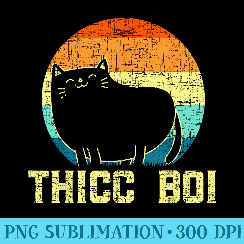 Thicc Boi Chonk Cat Meme Fat Kitty Kitten Lover Overweight - | Inspire ...