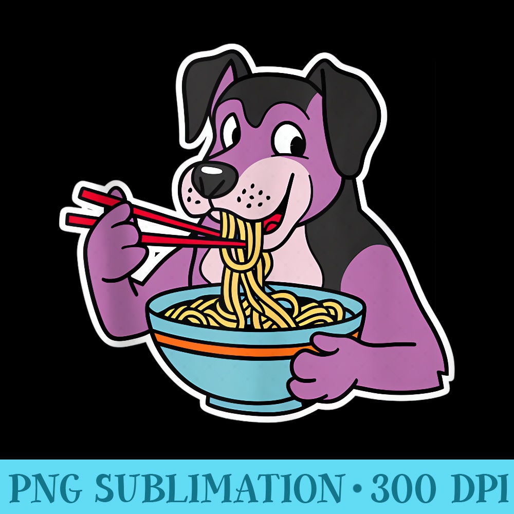 Kawaii Anime Dog eating Ramen Japanese Noodles Dog Lover - S | Inspire ...