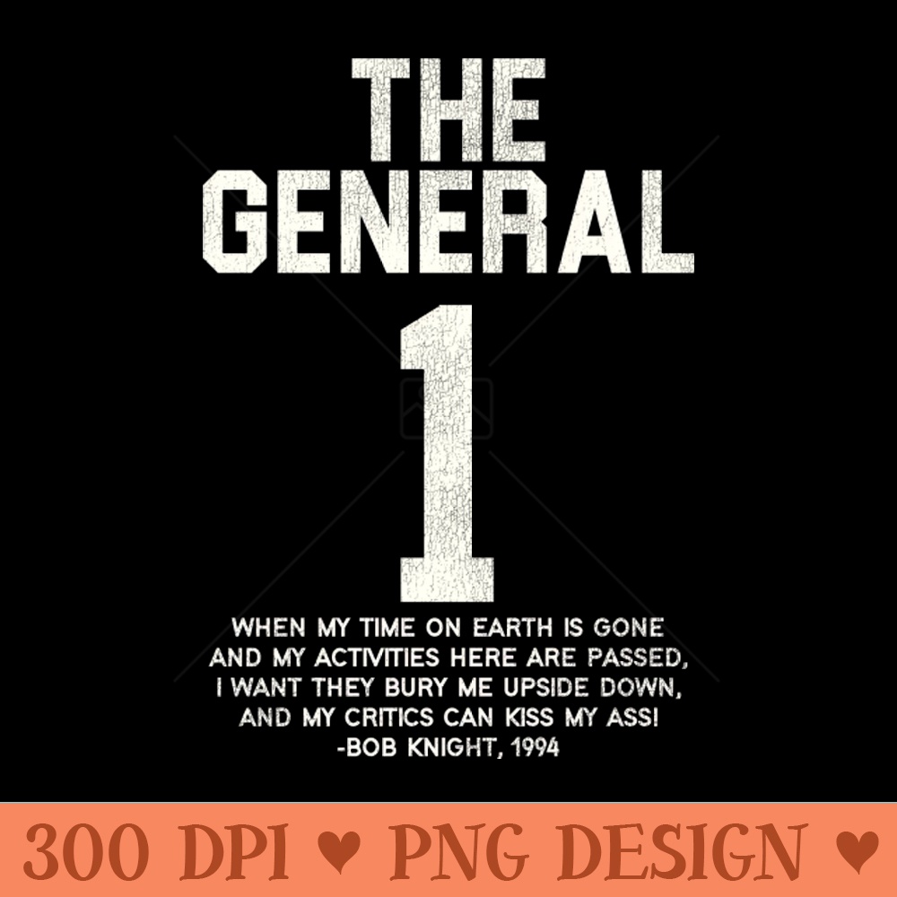 The General Jersey Bobby Knight Quote - Sublimation images P | Inspire ...