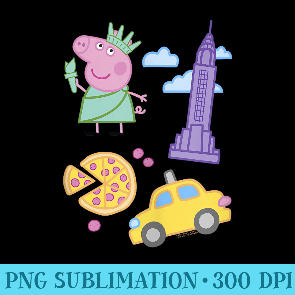 Peppa Pig Visits America New York Icons - Download PNG Files | Inspire ...