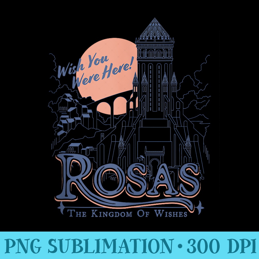 Disney Wish Rosas Wish You Were Here Travel Poster Line Art | Inspire ...