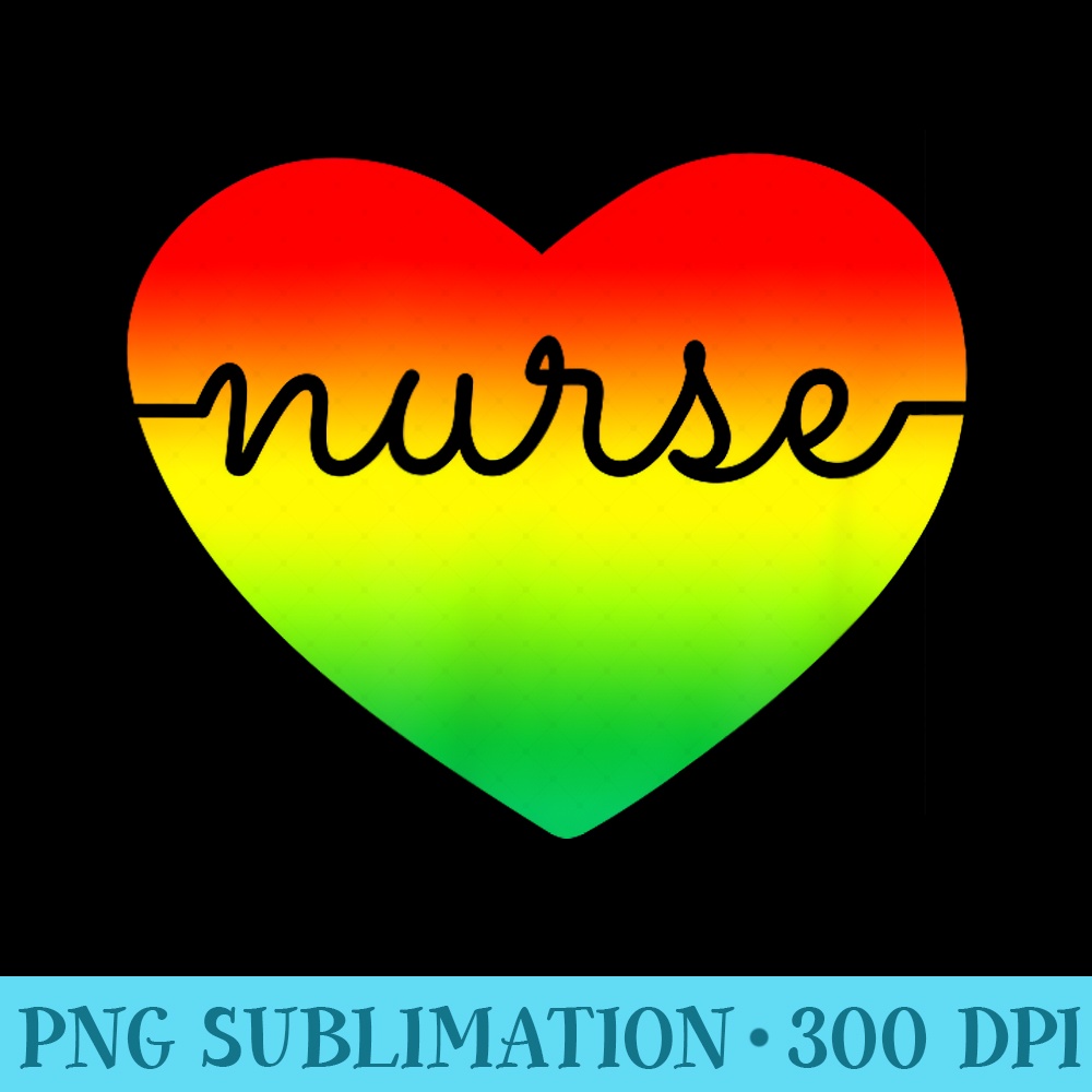 Nurse Heart I Love Nurses Rainbow - PNG Download Website | Inspire Uplift