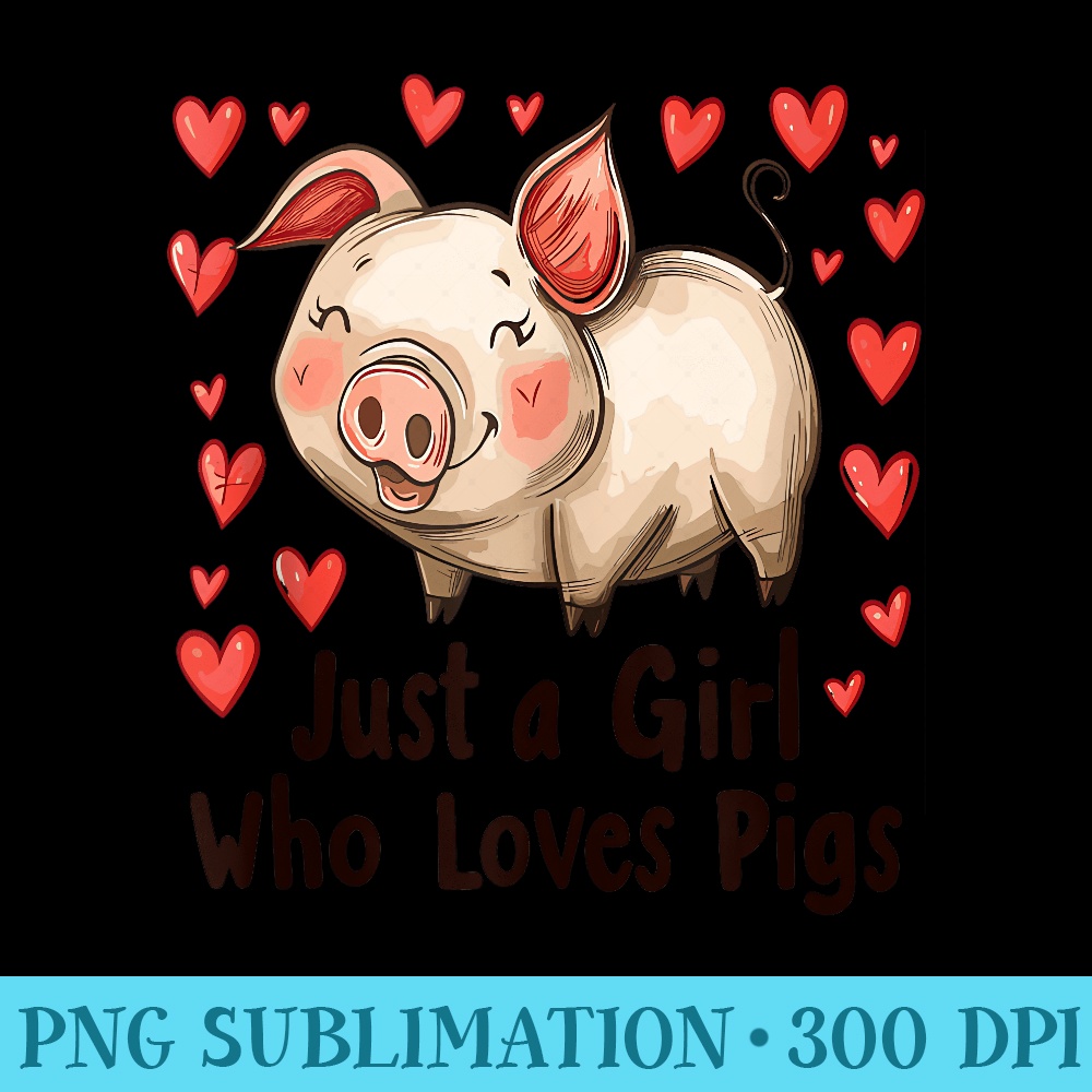 Cute Pig Lovers For Girls Just A Girl Who Loves Pigs - Moder | Inspire ...