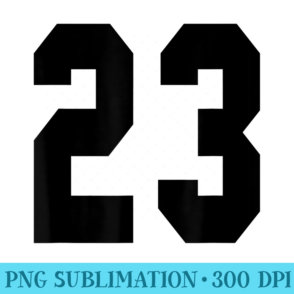 23 Team Sports Jersey Front Back Number Player Fan - Shirt A | Inspire ...