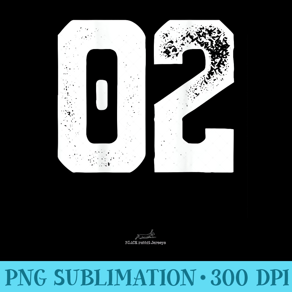 Sports Team Ts Number 2, 02 on Back - Sublimation images PNG | Inspire ...