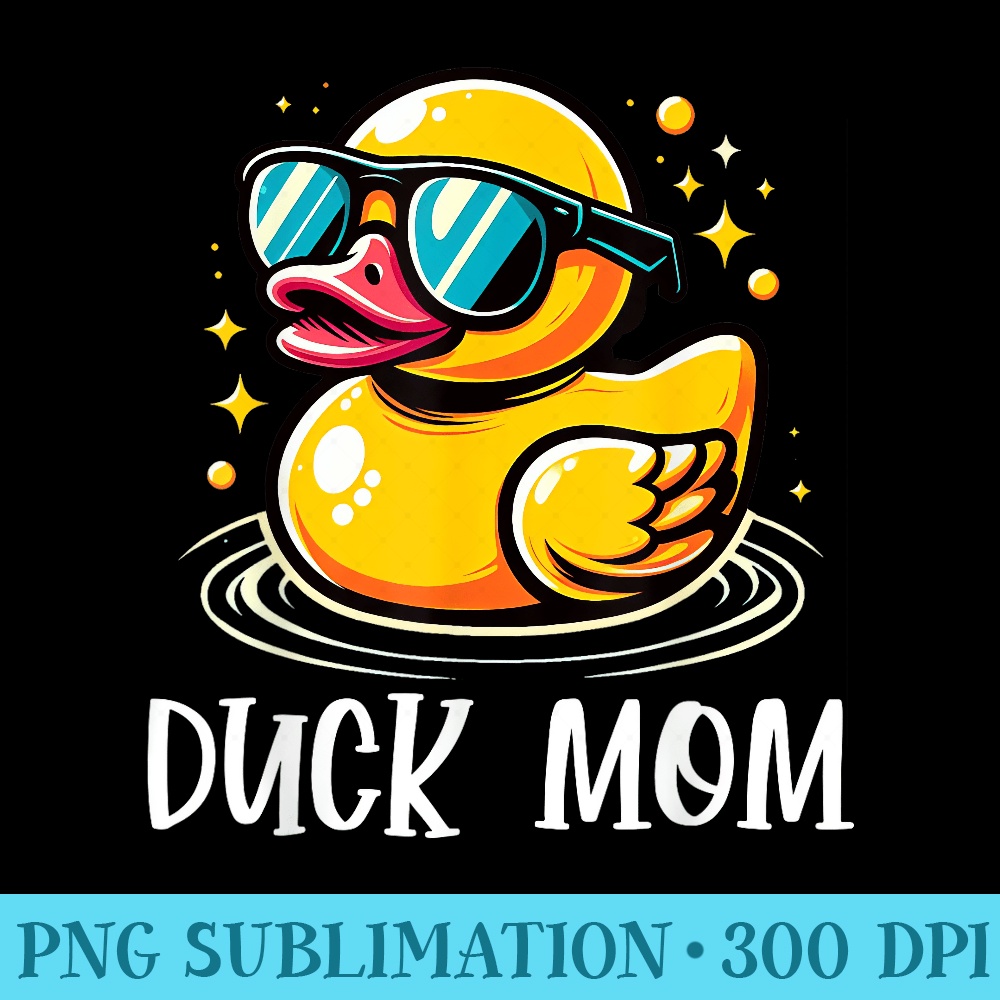 Crazy Duck Lady Funny Duck Lover Girls Rubber Duck Mom - PNG | Inspire ...