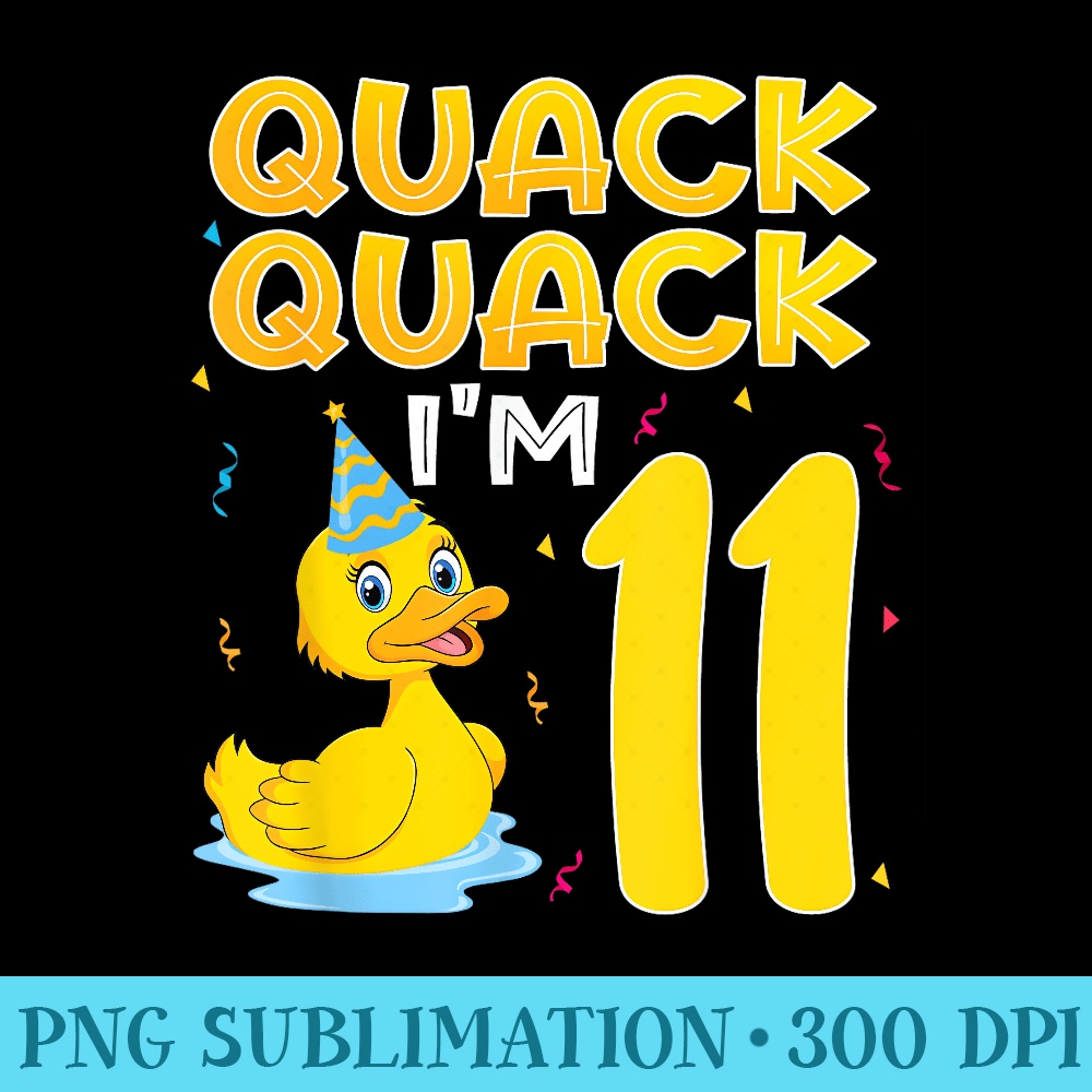 11 Year Old Girl Duck 11th Eleven Birthday Party - PNG Graph | Inspire ...