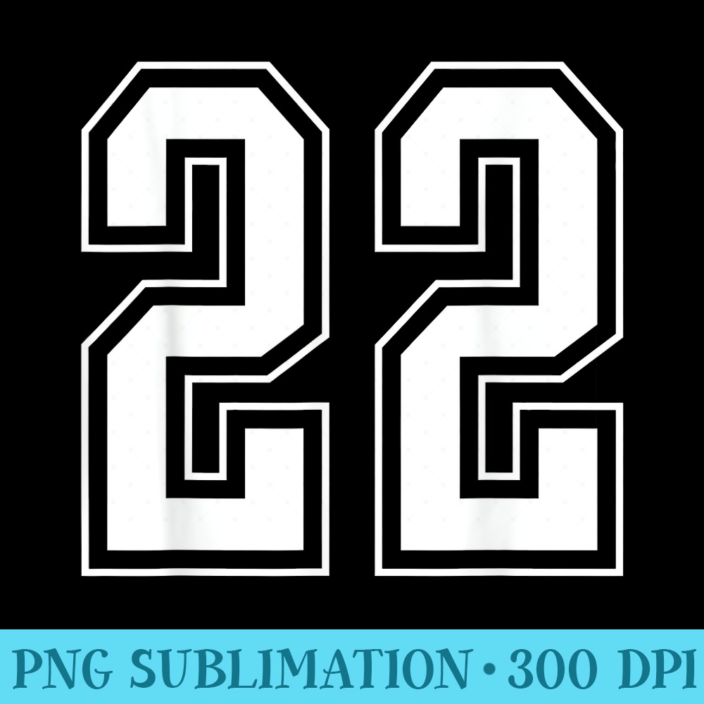 Varsity Jersey Number - Digital PNG Downloads - Inspire Uplift