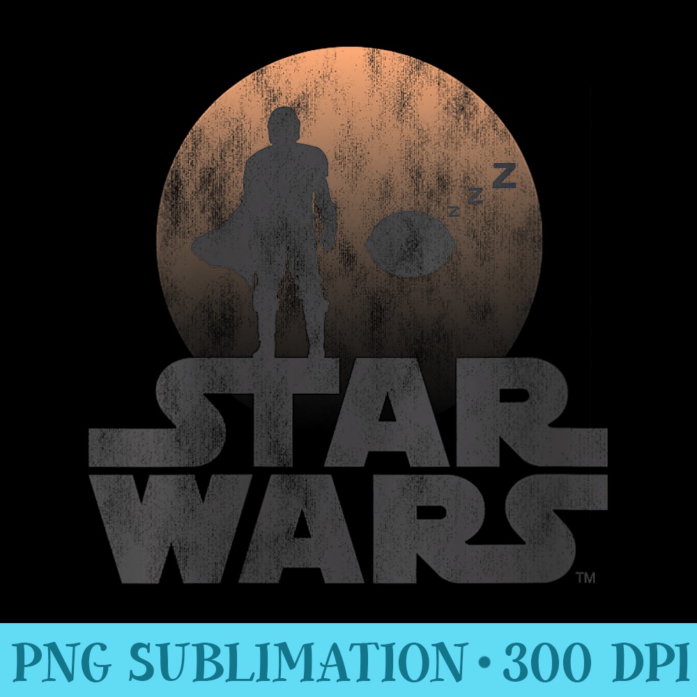 Womens Star Wars The Mandalorian Sleeping Child Silhouette - | Inspire ...