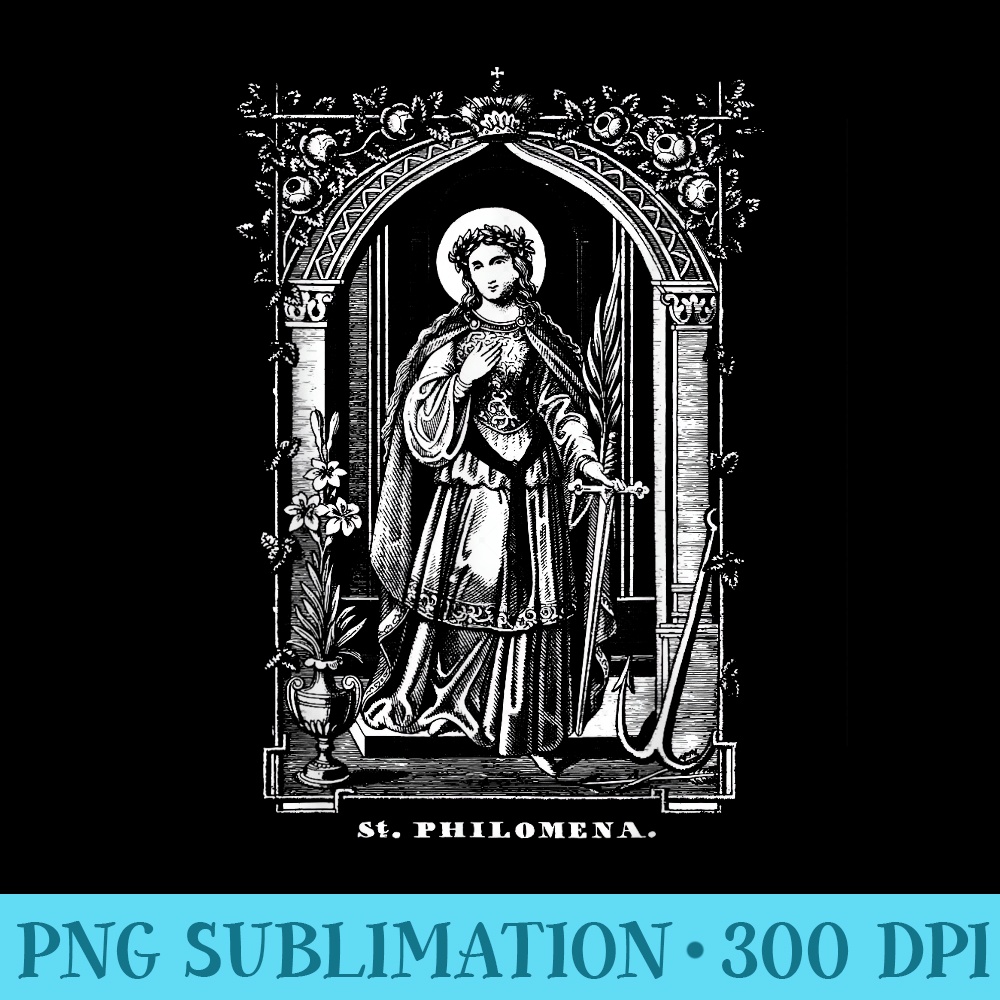 St Philomena Symbols Catholic Girls Saints Youth Vintage Art | Inspire ...
