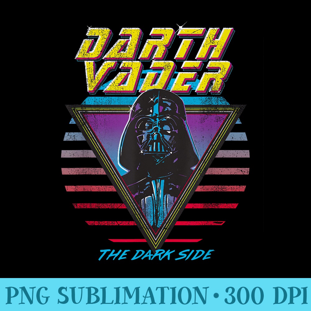 Star Wars Darth Vader The Dark Side Retro - PNG Sublimation | Inspire ...