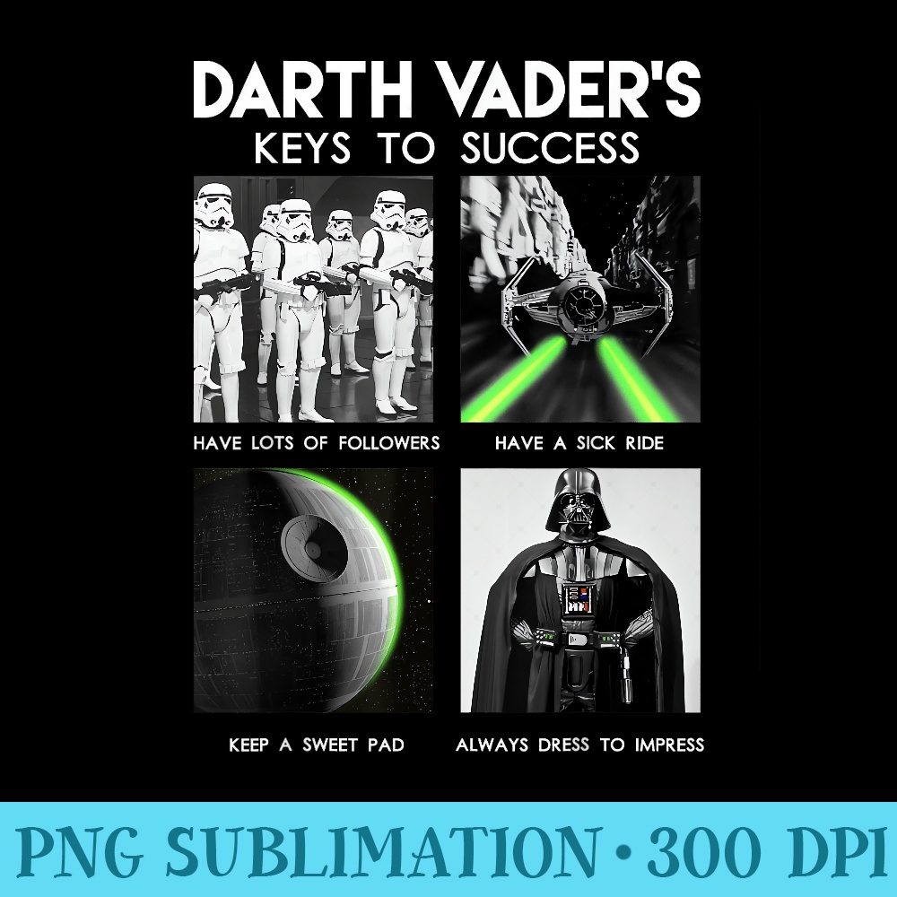Star Wars Darth Vaders Keys To Success Graphic T Z1 - PNG Do | Inspire ...