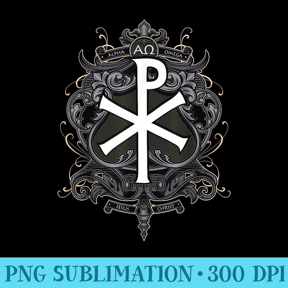 Christogram Jesus Christ Symbol Chi Ro Alpha Omega Catholic | Inspire ...