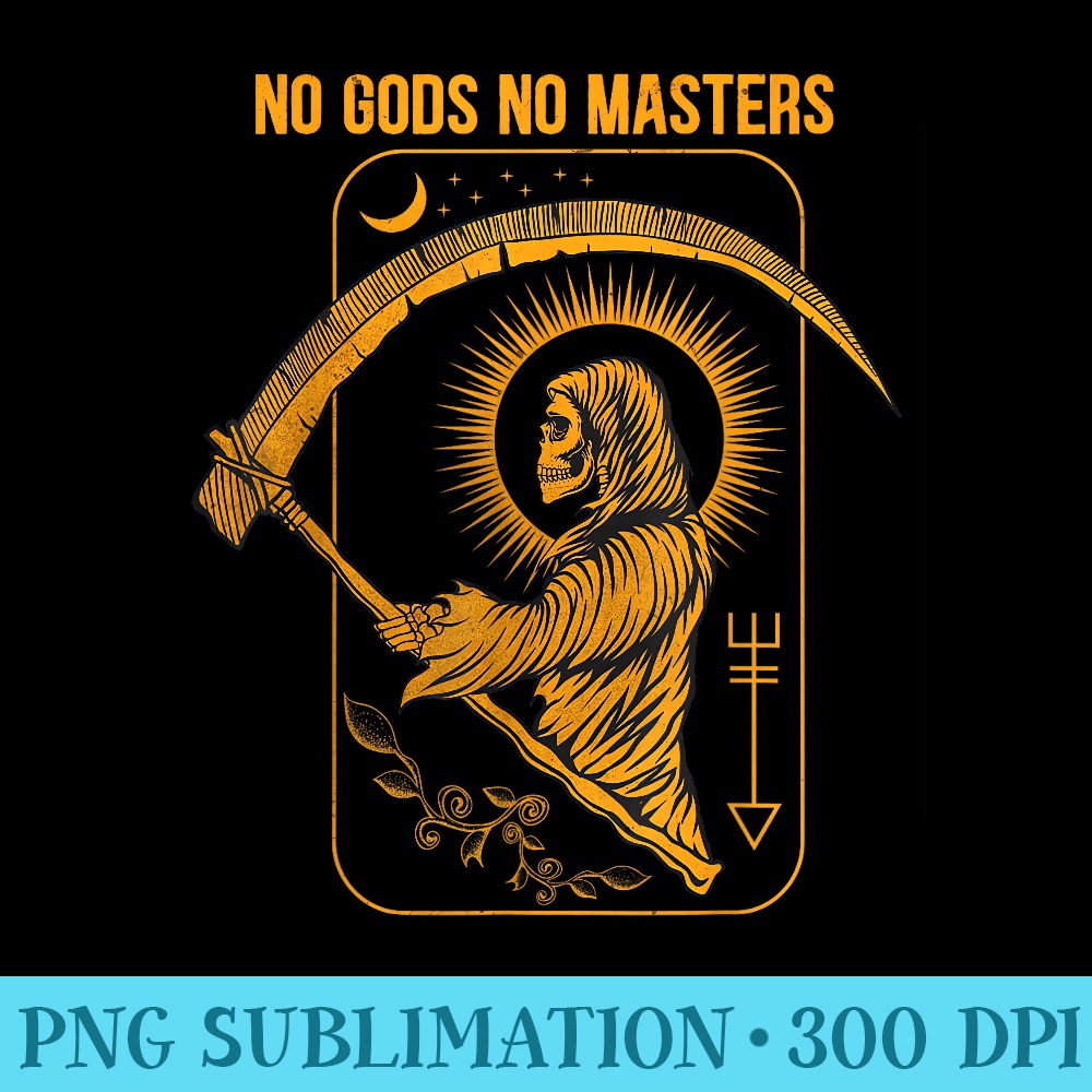 No Gods No Masters Satanic Evil Baphomet Tarot Death Satan - | Inspire ...