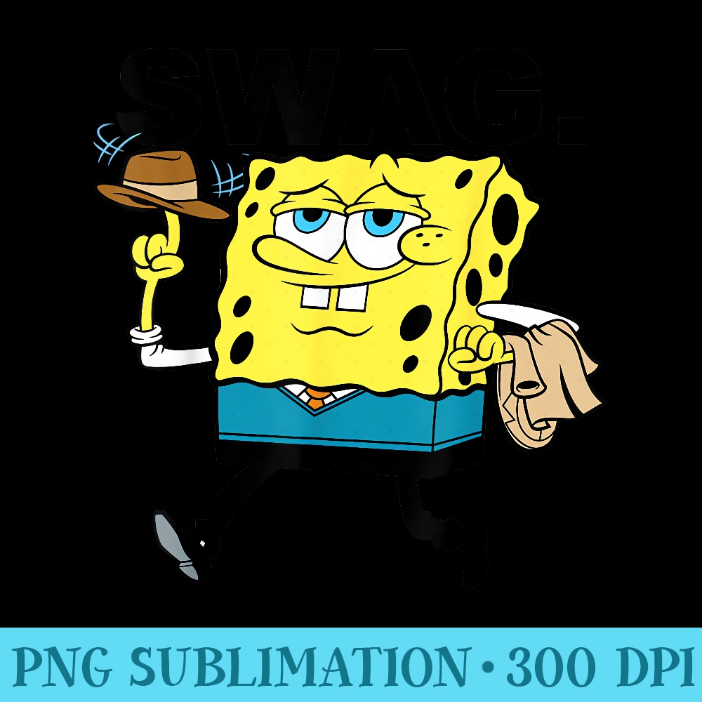 Spongebob SquarePants Swag T - PNG design assets | Inspire Uplift