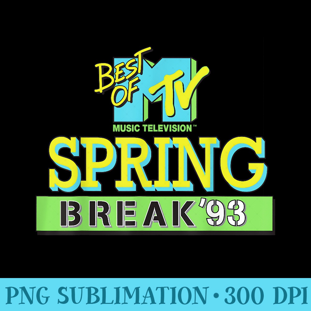 Best Of MTV Spring Break 93 Classic Logo - Blank Shirt Templ | Inspire ...