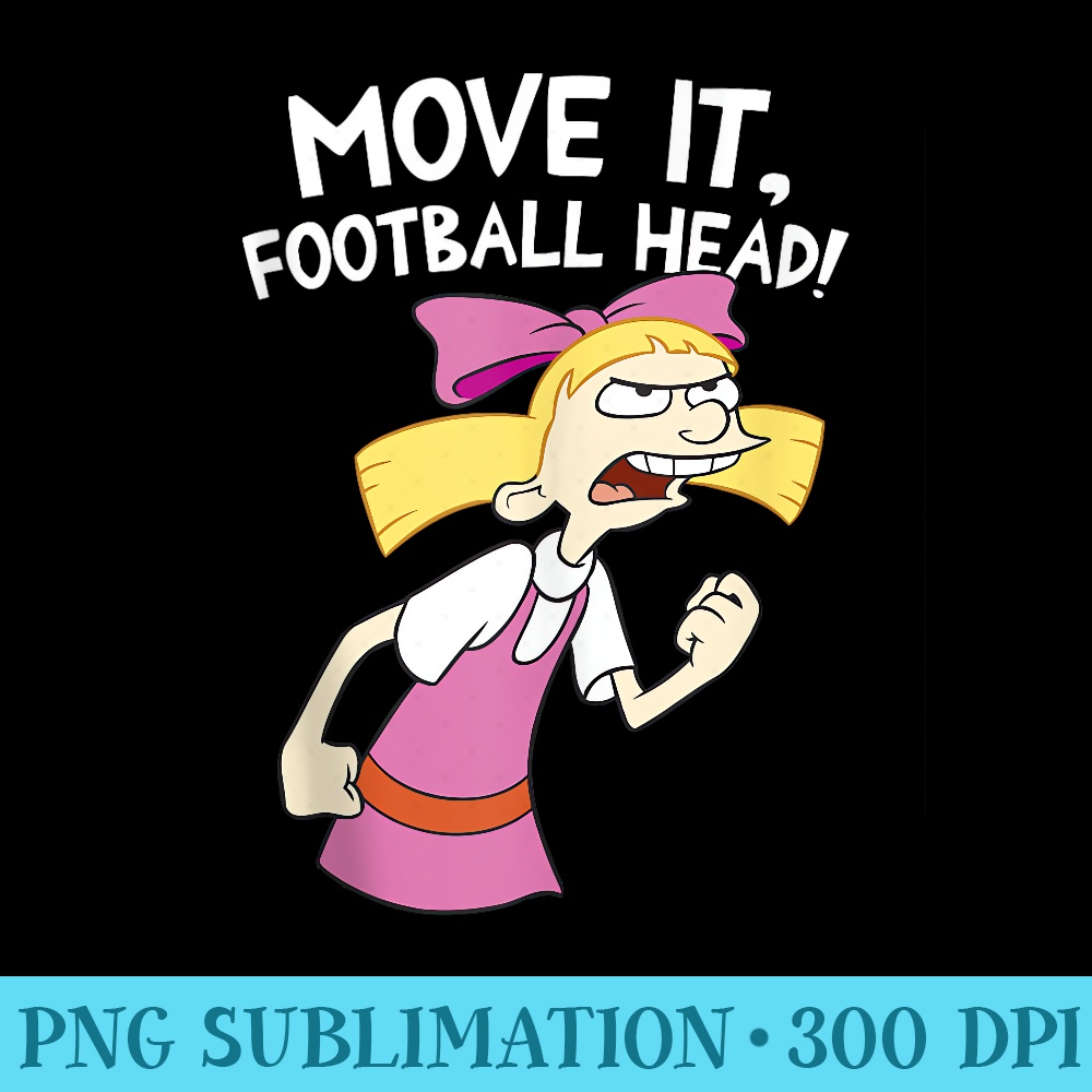 Nickelodeon Hey Arnold Move It Football Head - Ready To Prin | Inspire ...