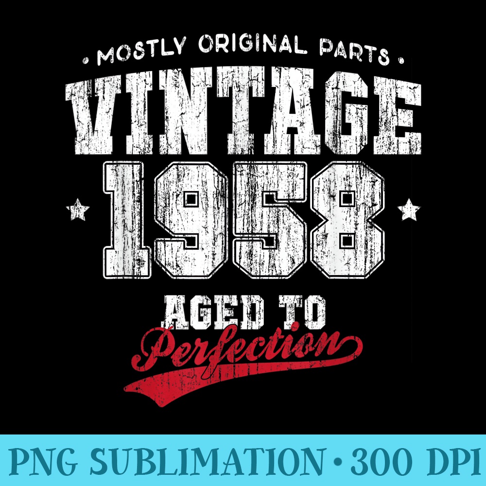 Vintage Made In 1958 T 60th Birthday - PNG Image Library Dow | Inspire ...