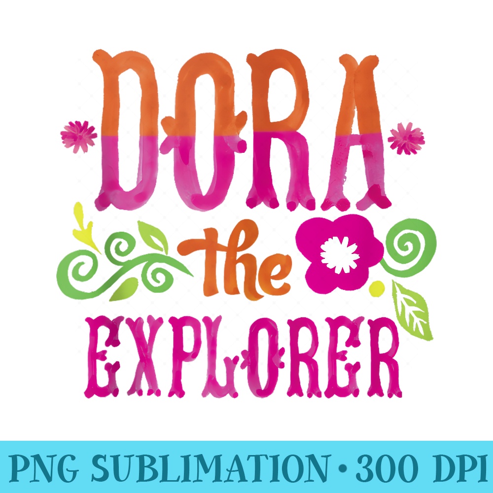 Nickelodeon Dora The Explorer Floral Logo - PNG Image Downlo | Inspire ...
