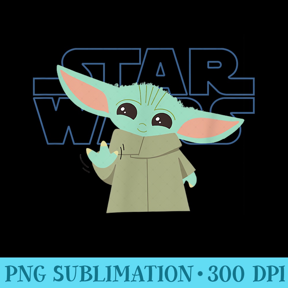 Star Wars The Mandalorian Grogu Friendly Wave Logo - Sublima | Inspire ...