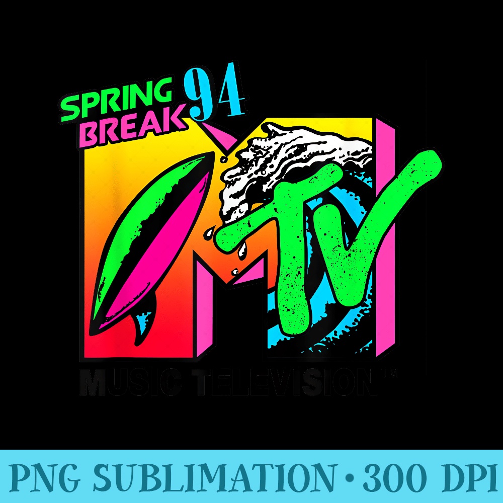 Classic MTV Logo Spring Break 94 T s - Sublimation templates | Inspire ...