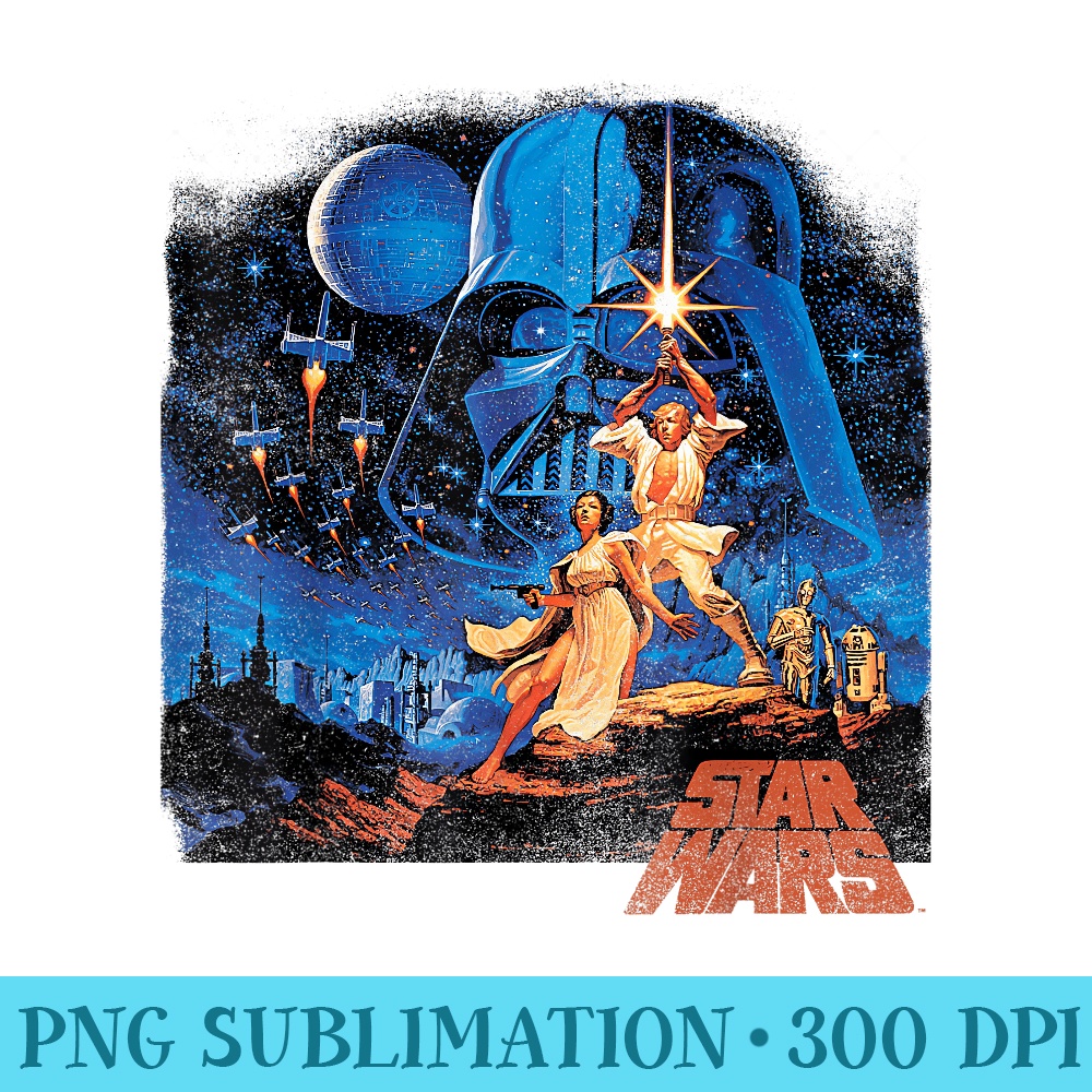 Star Wars A New Hope Classic Vintage Luke Skywalker Poster - | Inspire ...