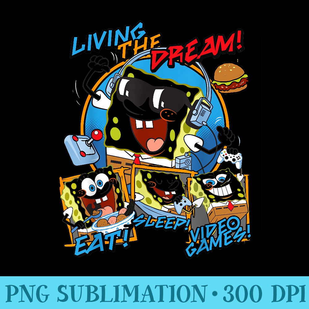Spongebob SquarePants Living The Dream T - PNG Download Temp | Inspire ...