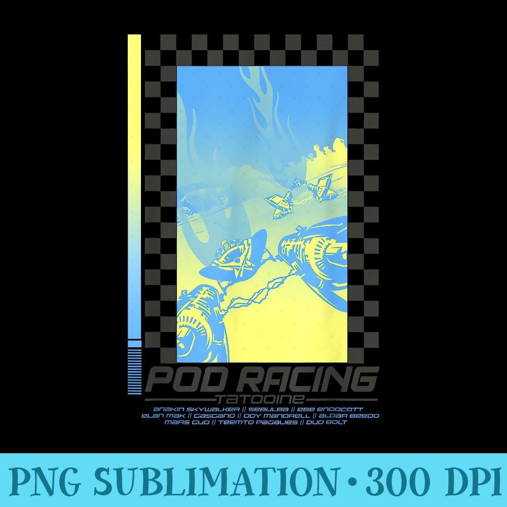 Star Wars Pod Racing Poster - PNG File Download | Inspire Uplift