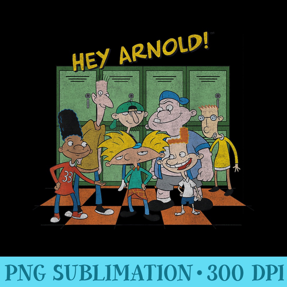 Nickelodeon Hey Arnold Locker Room Crew T - PNG Picture Down | Inspire ...