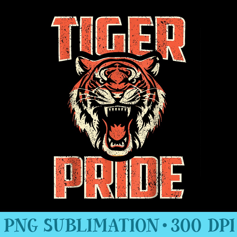 Tiger Pride Tiger Team Mascot Vintage School Sports Team - S | Inspire ...