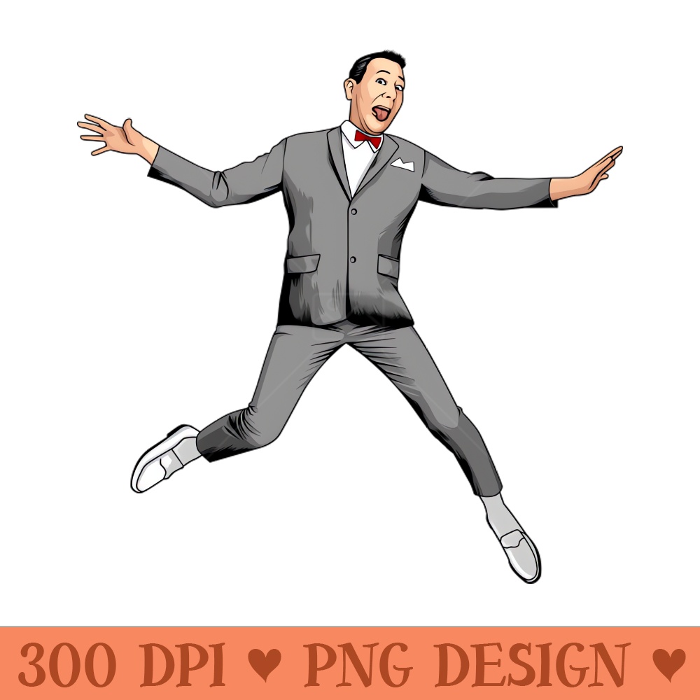 Pee Wee Herman - High Resolution PNG Design | Inspire Uplift