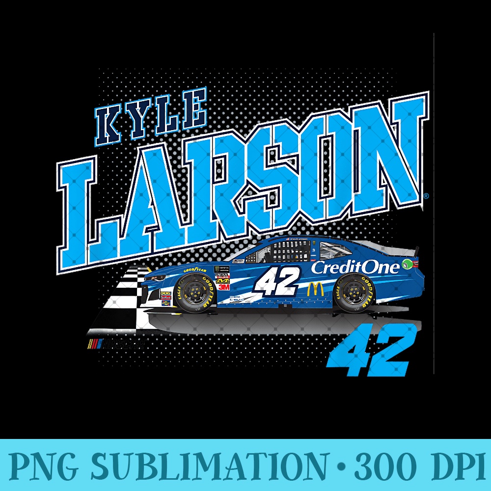 NASCAR - Kyle Larson - Dust Storm - Printable PNG Graphics | Inspire Uplift