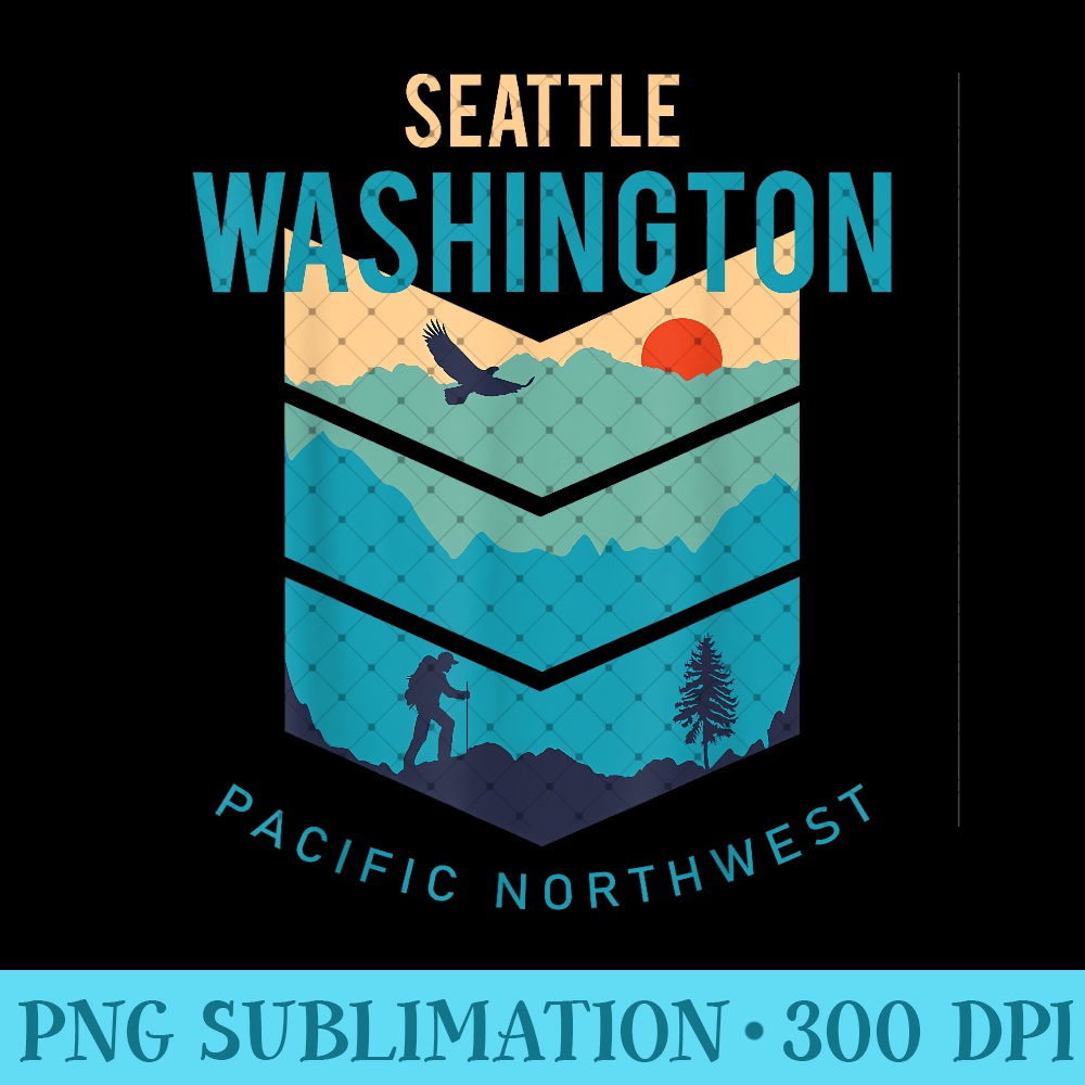 Seattle Washington Native Hometown Vintage Pacific Northwest | Inspire Uplift