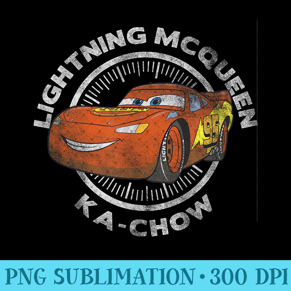 Disney Pixar Cars Lightning McQueen Ka-Chow Distressed - Tre | Inspire ...
