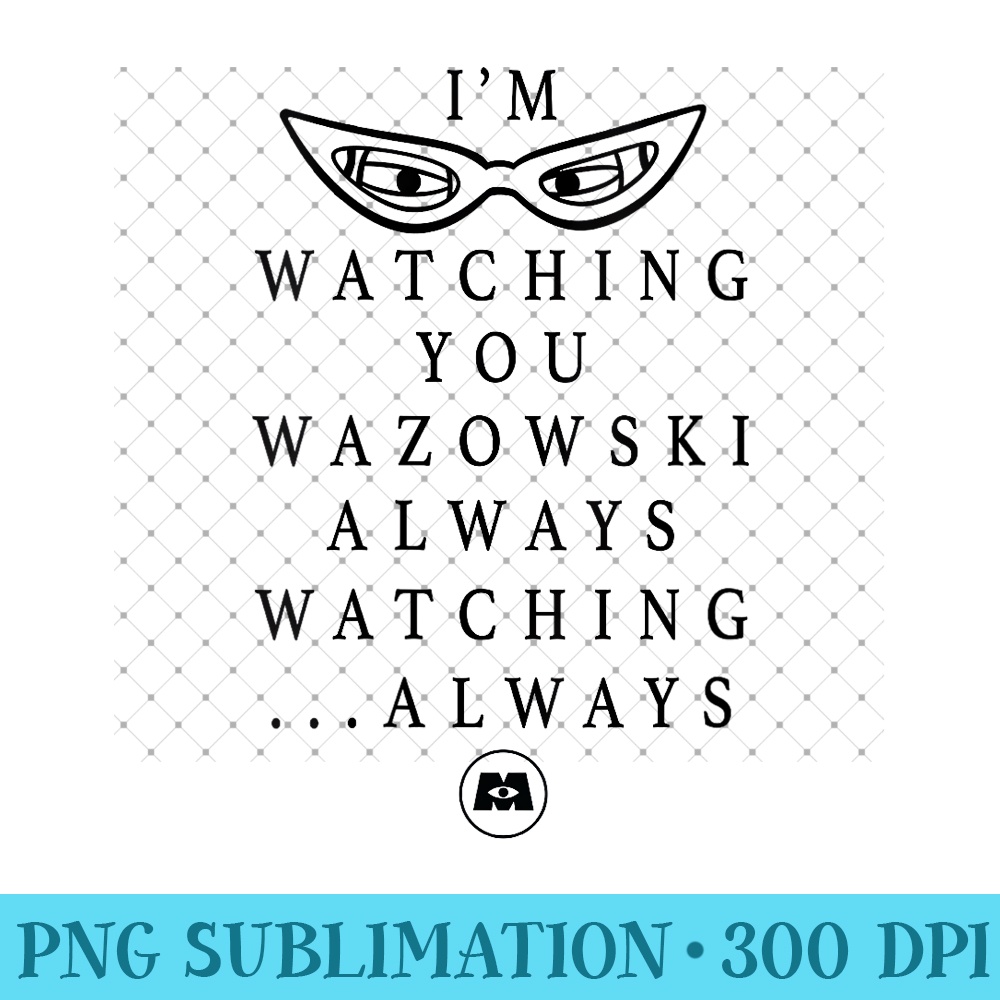 Womens Disney Pixar Monster's Inc. Always Watching Text - Su | Inspire ...